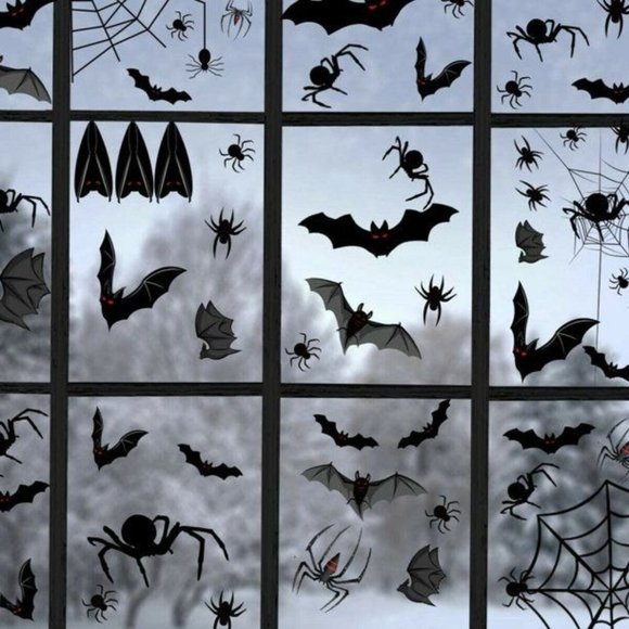 Holiday | 113 Piece Halloween Party Decorations Black Bats Spiders ...